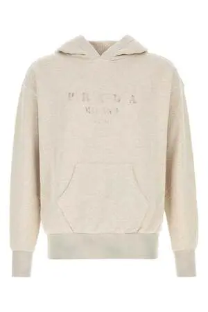 Prada Melange Cotton Sweatshirt - Brown