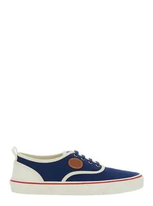 Valentino Garavani Cotton Low Top Sneakers With Vlogo Patch