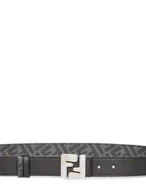 Fendi Ff Stud Buckle Reversible Leather Belt - Multicolor