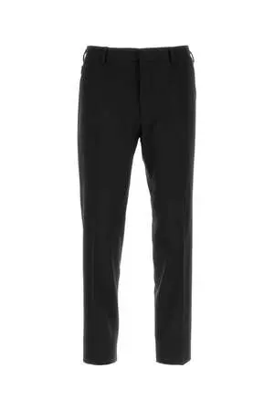 Prada Stretch Wool Trousers - Black