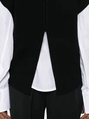 TOTEME Double Knit Roll Neck Vest - Multicolor