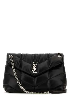 Saint Laurent Nappa Leather Medium Puffer Shoulder Bag - Black