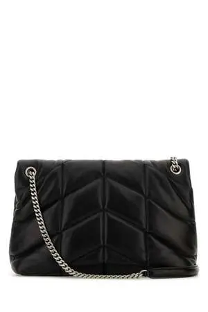 Saint Laurent Nappa Leather Medium Puffer Shoulder Bag - Black