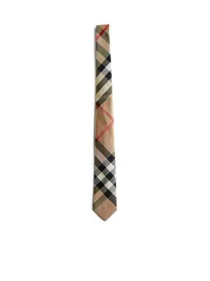 Burberry Cotton Check Neck Tie - Multicolor