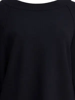 Max Mara Boat Neck Long Sleeve Sweater With Tonal Logo - Multicolor
