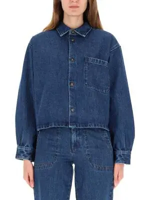 A.p.c. Samantha Organic Cotton Denim Shirt - Blue