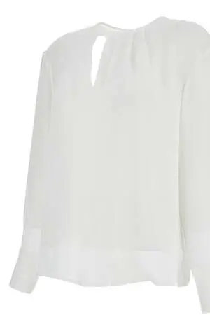 Max Mara Round Neck Blouse With Ruched Detailing