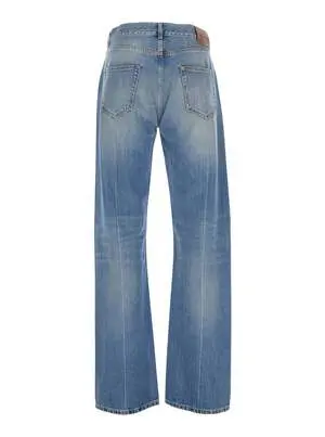 Alexander McQueen High-waisted Straight Leg Jeans - Multicolor
