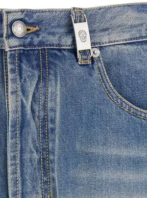 Alexander McQueen High-waisted Straight Leg Jeans - Multicolor