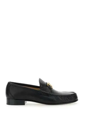 Valentino Garavani Leather Loafers With Vlogo Signature Detail