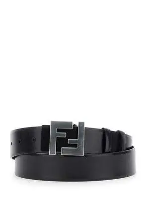 Fendi Reversible Ff Logo Buckle Leather Belt - Multicolor