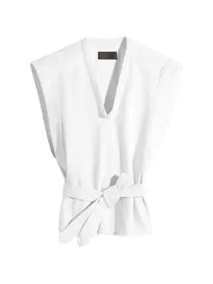 LEMAIRE Cotton V-neck Tank Top With Belt - Multicolor