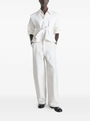 LEMAIRE Cotton V-neck Tank Top With Belt - Multicolor