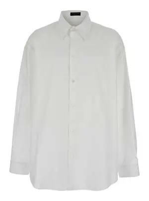 Balenciaga White Shirt With Pointed Collar In Cotton - Multicolor