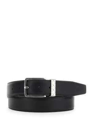 Bottega Veneta Bottega Veneta Intrecciato Detail Leather Belt Multicolor
