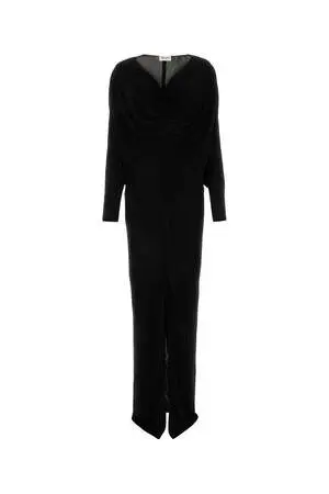 Saint Laurent Viscose Long Dress