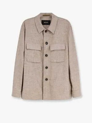 BOSS Corvin Virgin Wool, Silk, And Linen Jacket
