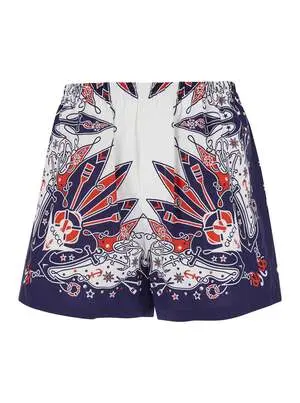Gucci Bandana Print Cotton Shorts - Multicolor