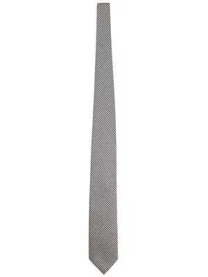 TOM FORD Printed Silk Neck Tie - Black