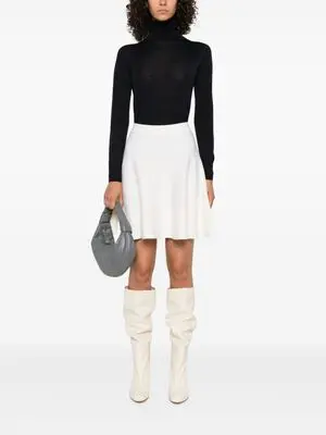 Max Mara Wool A-line Midi Skirt - Multicolor