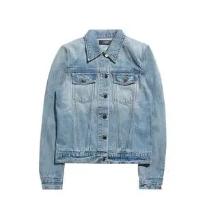 Amiri Denim Jacket With Classic Collar - Blue