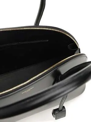 Saint Laurent Calfskin Duffle Bag - Black