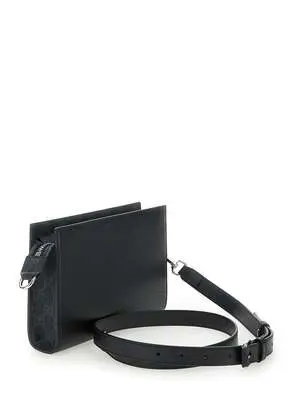 Gucci Leather Super Mini Crossbody Bag With Logo Patch