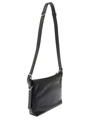 Givenchy Voyou Black Leather Crossbody Bag With Logo And Buckle Detail - Multicolor
