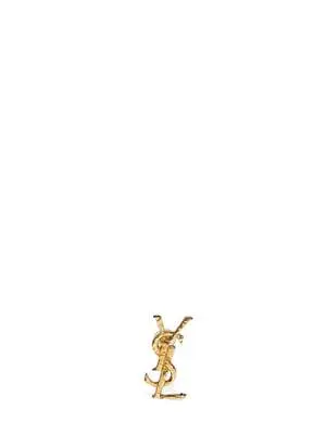 Saint Laurent Gold Metal Cassandre Single Earring - Multicolor