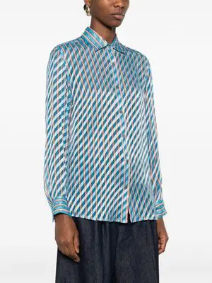 Dries Van Noten Clavelly Silk Blend Shirt - Multicolor