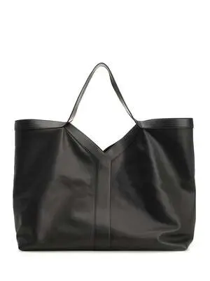 Saint Laurent Y Maxi Tote Bag In Hammered Leather - Black