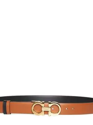 FERRAGAMO Reversible Leather Gancini Belt - Multicolor