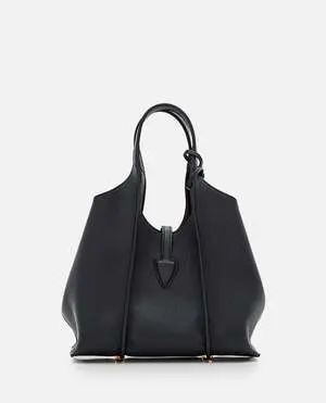 TOD'S Timeless Leather Shopping Bag With T Pendant - Multicolor
