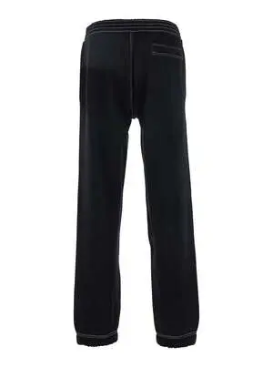 Givenchy Black Jogger Pants With 4g Embroidery In Cotton - Multicolor