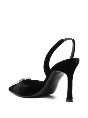 Amina Muaddi Camelia Velvet Slingback Pumps