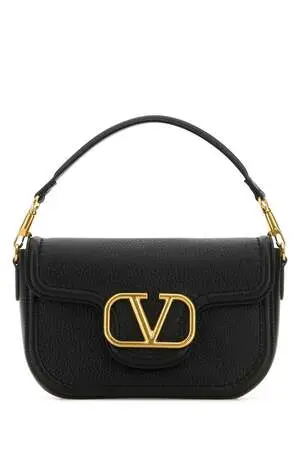 Valentino Garavani Leather Shoulder Bag - Black