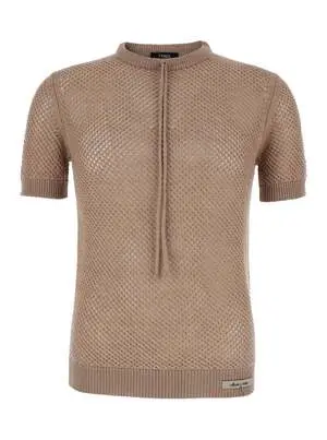 Fendi Open Knit Wool Sweater