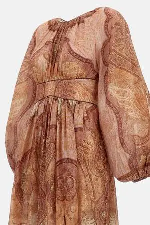 Zimmermann Long Sleeve Midi Dress - Multicolor