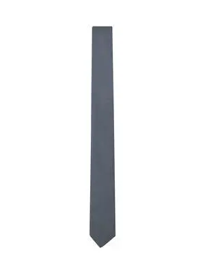 Gucci Grey Crepe-effect Fabric Slim Tie - Multicolor
