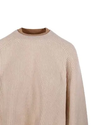 Max Mara Crew Neck Sweater In Cashmere Wool - Multicolor