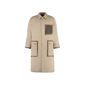 Fendi Reversible Ff Logo Trench Coat - Cream