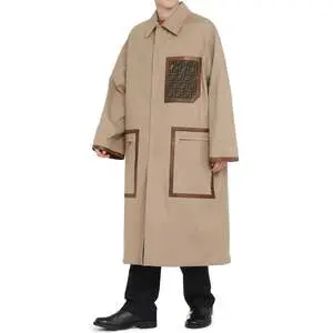 Fendi Reversible Ff Logo Trench Coat - Cream