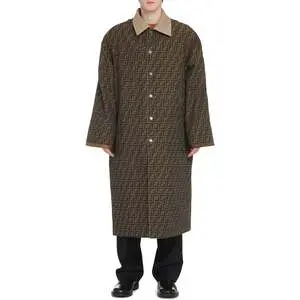 Fendi Reversible Ff Logo Trench Coat - Cream