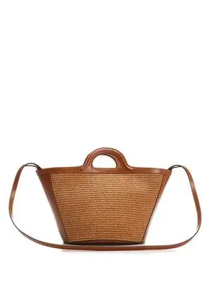 Marni Tropicalia" Small Raffia And Leather Bag