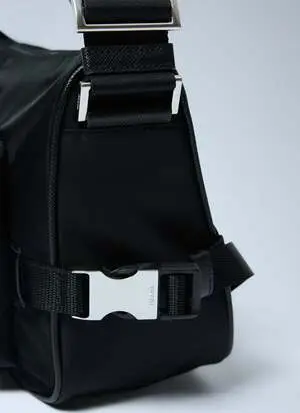 Prada Medium Re-nylon Shoulder Bag With Leather Trims