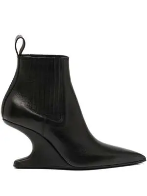 Rick Owens Leather Ankle Boots - Multicolor