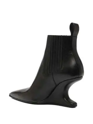 Rick Owens Leather Ankle Boots - Multicolor