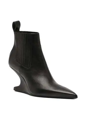 Rick Owens Leather Ankle Boots - Multicolor