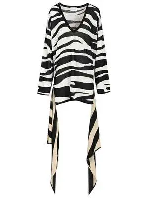 Attico Zebra Jacquard Mini Dress - Multicolor