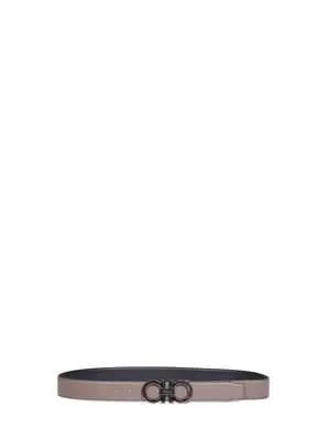 FERRAGAMO Two-tone Gancini Reversible Belt - Multicolor